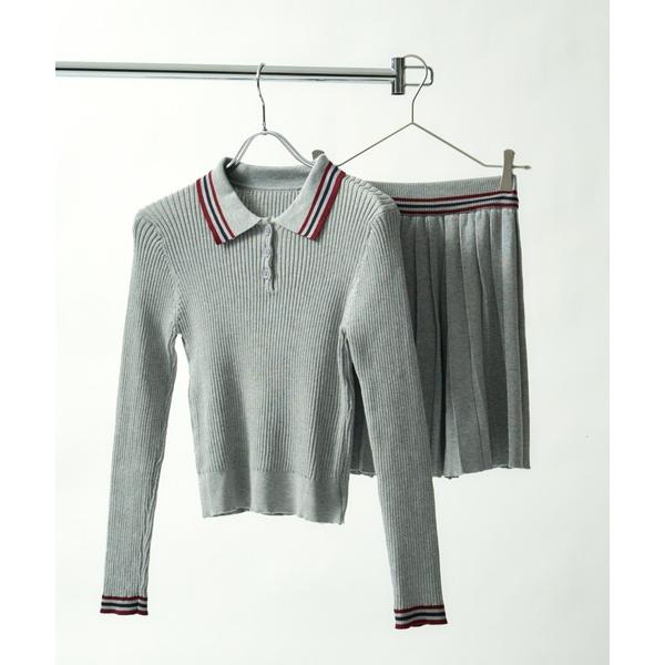 『セール実施中』ZOZO問い合わせ番号:89307099ショップ:WANT SLIP，ウォント スリップブランド:JilLA，ジルア，WANT SLIP，ウォント スリップ商品名:【2点セット】Rib Knit Polo ＆ Pleated...