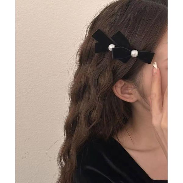 『タイムセール実施中』ZOZO問い合わせ番号:89307276ショップ:RiNc，リンクブランド:ammy.，エイミードット商品名:【 ammy. / エイミードット 】 ダブル ベロア リボン ヘアクリップカテゴリ:ヘアアクセサリー&gt...