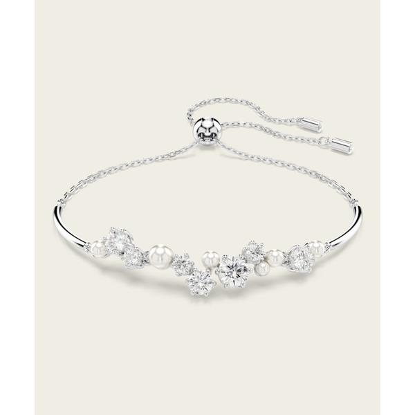 ZOZO問い合わせ番号:89399892ショップ:SWAROVSKI，スワロフスキーブランド:SWAROVSKI，スワロフスキー商品名:【公式】【スワロフスキー】Constella バングル， クリスタル・パール， ラウンドカット， ホワイ...