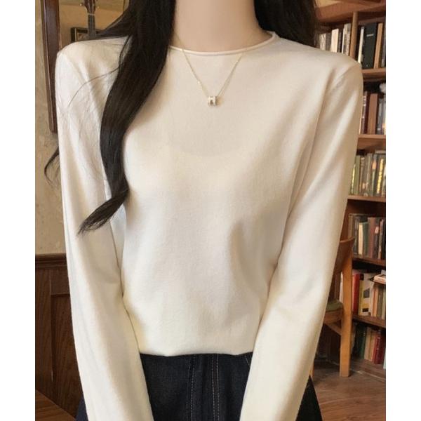『タイムセール実施中』ZOZO問い合わせ番号:89401399ショップ:Doula Doula，ドゥーラドゥーラブランド:2ly2，トゥーリートゥー商品名:韓国スタイル ラウンドネックシンプルセーターカテゴリ:トップス>ニット/セータ...