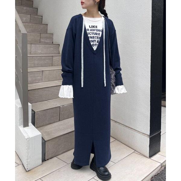 『タイムセール実施中』ZOZO問い合わせ番号:89402349ショップ:CIAOPANIC TYPY，チャオパニックティピーブランド:CIAOPANIC TYPY，チャオパニックティピー商品名:２WAY深Vネックニットワンピースカテゴリ:ワ...