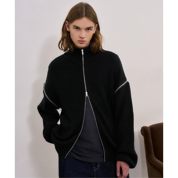 『セール実施中』ZOZO問い合わせ番号:89433332ショップ:LEAD PROJECT，リードプロジェクトブランド:BLAYMORE，ブレイモア商品名:【BLAYMORE】 Triple Zip Drivers Knit / 3way仕...