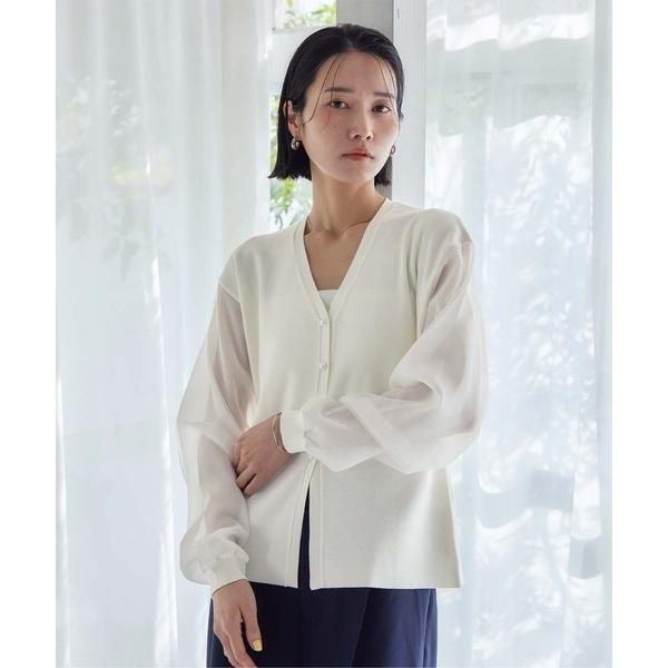 『タイムセール実施中』ZOZO問い合わせ番号:89434957ショップ:ur's，ユアーズブランド:ur's，ユアーズ商品名:シアースリーブVネックニットカーディガンカテゴリ:トップス>カーディガン/ボレロブランド品番:BFXU181...