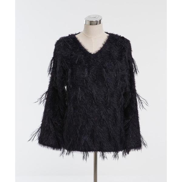 『タイムセール実施中』ZOZO問い合わせ番号:89435514ショップ:夢展望（YUMETENBO），ユメテンボウブランド:Diable baiser，ディアブルベーゼ，夢展望，ユメテンボウ商品名:シャギーフリンジゆるニットトップスカテゴリ...