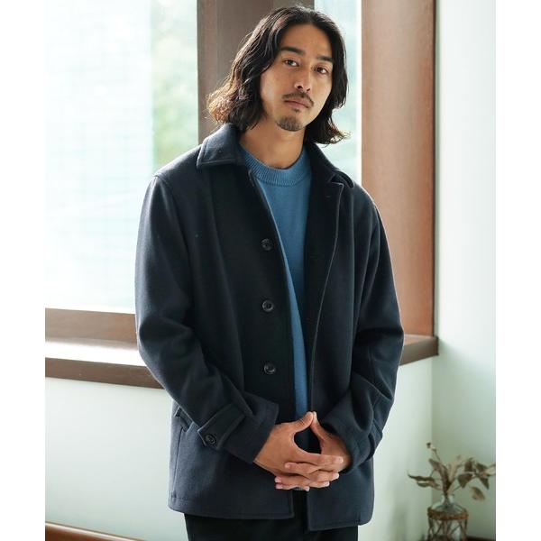 ZOZO問い合わせ番号:89537096ショップ:JIGGYS SHOP，ジギーズショップブランド:JIGGYS SHOP，ジギーズショップ商品名:テックメルトン素材シングルＰコートカテゴリ:ジャケット/アウター>ピーコートブランド品...