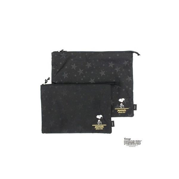 ZOZO問い合わせ番号:89537562ショップ:hopely，ホープリーブランド:SNOOPY，スヌーピー，SPECIAL PRODUCT DESIGN，スペシャルプロダクトデザイン商品名:スヌーピー 2サイズポーチセット スターブラック...