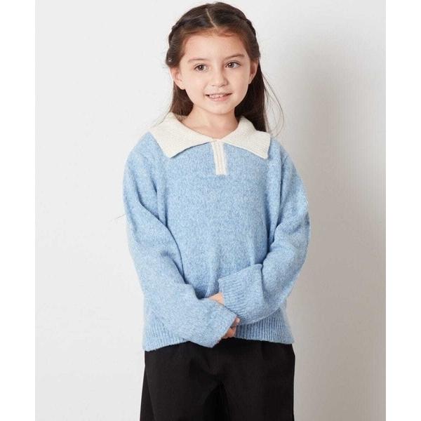 『セール実施中』ZOZO問い合わせ番号:89569602ショップ:a.v.v，アー・ヴェ・ヴェブランド:a.v.v，アーヴェヴェ商品名:[160]襟付きバイカラーニットカテゴリ:トップス>ニット/セーターブランド品番:KJFBC-66...