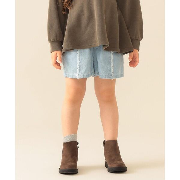 『タイムセール実施中』ZOZO問い合わせ番号:89663534ショップ:BEAMS HEART，ビームスハートブランド:BEAMS mini，ビームスミニ商品名:フリンジ デニム ショートパンツ（90〜150cm）カテゴリ:パンツ>そ...