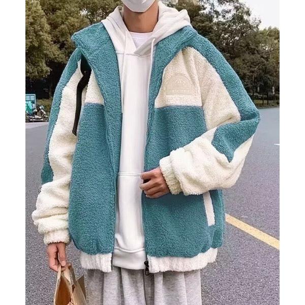 『セール実施中』ZOZO問い合わせ番号:89664994ショップ:Teem Store，チームストアブランド:link lot，リンクロット商品名:配色切り替えワッペン付きボアフリースブルゾンカテゴリ:ジャケット/アウター>ブルゾンブ...