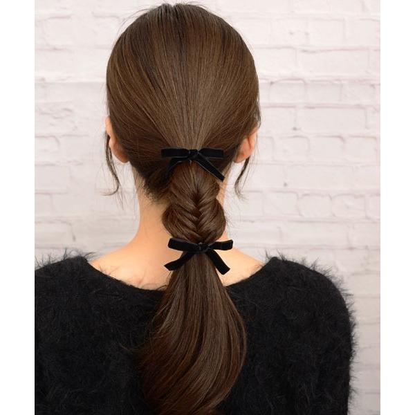 ZOZO問い合わせ番号:89665157ショップ:VIBGYOR，ヴィブジョーブランド:VIBGYOR Women，ヴィブジョー　ウィメン商品名:【float】ベロア ミニリボン ヘアピン【2個セット】カテゴリ:ヘアアクセサリー>ヘア...