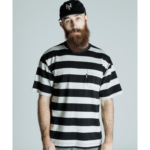 ZOZO問い合わせ番号:89666298ショップ:SCHOTT，ショットブランド:schott，ショット商品名:Schott/ショット/WIDE BORDER POCKET T-SHIRT/ワイドボーダー ポケットTシャツカテゴリ:トップス...