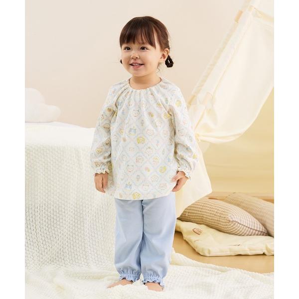 ZOZO問い合わせ番号:89699433ショップ:Combi mini，コンビミニブランド:combimini，コンビミニ商品名:のびのび腹巻付き毛玉ができにくいスムース長袖パジャマ（ねこ）カテゴリ:ルームウェア>ルームウェア/パジャ...