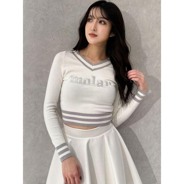 『セール実施中』ZOZO問い合わせ番号:89699680ショップ:GYDA，ジェイダブランド:GYDA，ジェイダ商品名:molar Vネックニットトップスカテゴリ:トップス>ニット/セーターブランド品番:072512668101素材:...