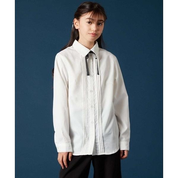 ZOZO問い合わせ番号:89731146ショップ:a.v.v，アー・ヴェ・ヴェブランド:a.v.v，アーヴェヴェ商品名:[140-160]【卒服】リボンタイ付きピンタックブラウスカテゴリ:トップス>シャツ/ブラウスブランド品番:KQB...