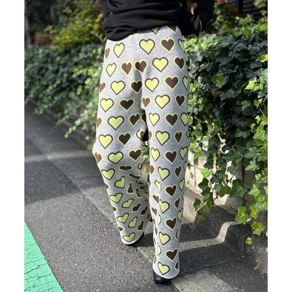 『セール実施中』ZOZO問い合わせ番号:89732566ショップ:Bonjour Sagan，ボンジュールサガンブランド:mi via loca，ミヴィアロカ，Bonjour Sagan，ボンジュールサガン商品名:カラーハート柄ニットパンツ...