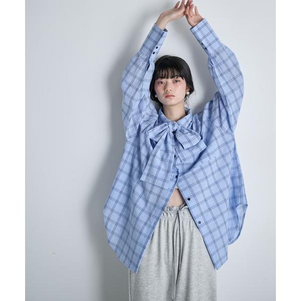 ZOZO問い合わせ番号:89767416ショップ:Auntie Rosa，アンティローザブランド:THE YOn，ザヨン商品名:ビッグボウタイグラフチェックシャツカテゴリ:トップス>シャツ/ブラウスブランド品番:TY240401104...