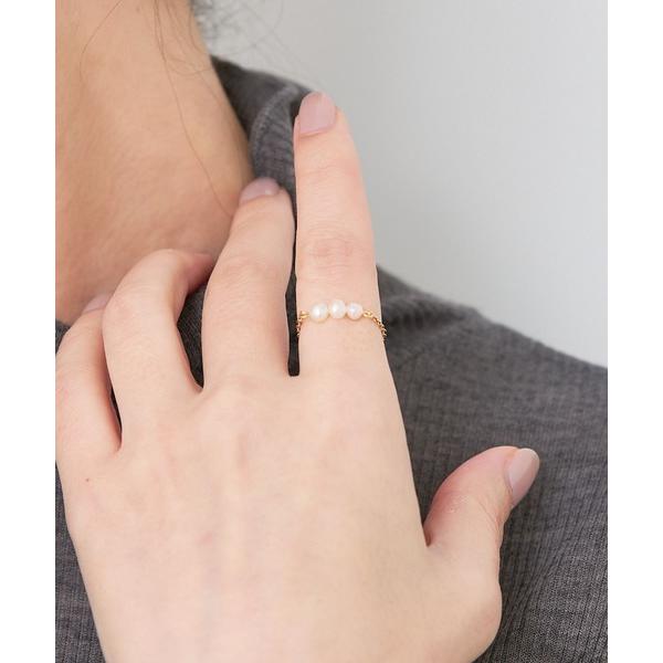 ZOZO問い合わせ番号:89798842ショップ:collex，コレックスブランド:collex，コレックス商品名:【dignif】【金属アレルギー対応】パールチェーンリングカテゴリ:アクセサリー>リングブランド品番:60490226...