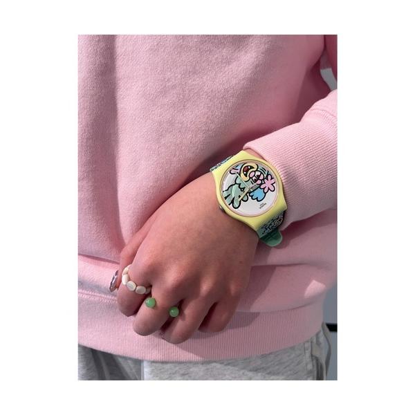 ZOZO問い合わせ番号:89860697ショップ:SWATCH，スウォッチブランド:SWATCH，スウォッチ，FLIK FLAK，フリックフラック商品名:【Swatch x VERDY】VISTY BY VERDYカテゴリ:腕時計>ア...