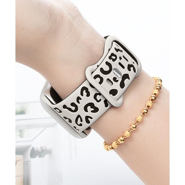 『タイムセール実施中』ZOZO問い合わせ番号:89861260ショップ:VIBGYOR，ヴィブジョーブランド:LUON，ルオン商品名:LUON / Apple Watch Band / シリコン レオパード柄 アップルウォッチ バンドカテゴ...