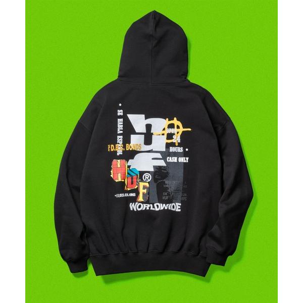 ZOZO問い合わせ番号:89861658ショップ:HUF，ハフブランド:HUF，ハフ商品名:CUT AND PASTE FLEECE HOODIEカテゴリ:トップス>パーカーブランド品番:25S_PF80051素材:コットン80%， ...