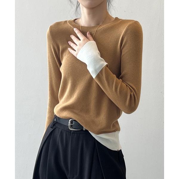 ZOZO問い合わせ番号:89894718ショップ:Crisp，クリスプブランド:Alum'，アルム商品名:クルーネック配色ニットトップスカテゴリ:トップス>ニット/セーターブランド品番:A10224s18素材:POLYESTER39%...