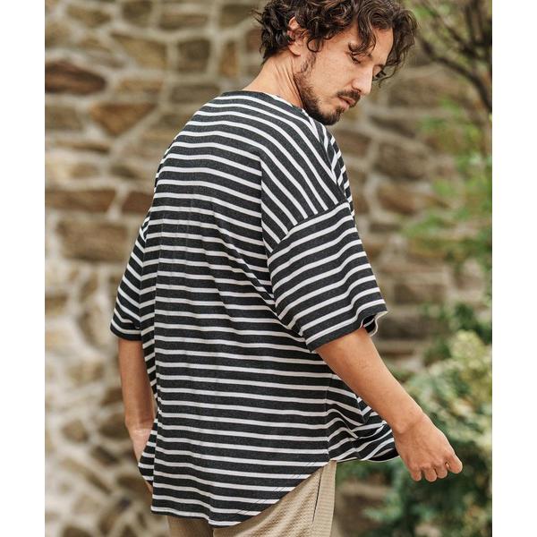 『セール実施中』ZOZO問い合わせ番号:89926760ショップ:CAMBIO，カンビオブランド:CAMBIO，カンビオ商品名:mt9421- Span Fraise Border Key Neck Short Sleeve Cut sew...