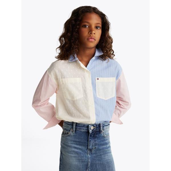 『セール実施中』ZOZO問い合わせ番号:89959601ショップ:TOMMY HILFIGER，トミー ヒルフィガーブランド:TOMMY HILFIGER，トミーヒルフィガー商品名:GIRLS ミックスストライプロングスリーブシャツカテゴリ...