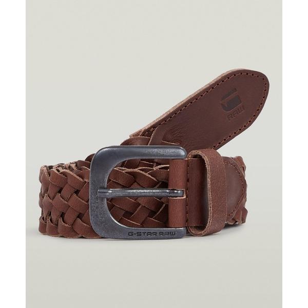 ZOZO問い合わせ番号:89960892ショップ:G-STAR RAW，ジースター・ロゥブランド:G-STAR，ジースター商品名:SMALL ZED BRAIDED BELT/編み込みレザーベルトカテゴリ:ファッション雑貨>ベルトブラ...