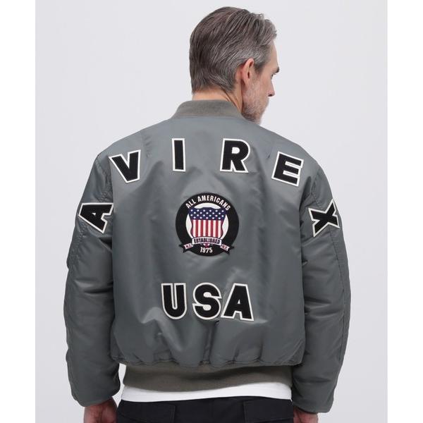 ZOZO問い合わせ番号:89962784ショップ:AVIREX，アヴィレックスブランド:AVIREX，アヴィレックス商品名:《50th Anniversary》MA-1 SIGNATURE BIG LOGO / MA-1 シグネチャー ビッ...