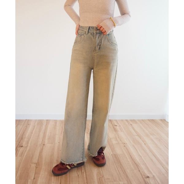 ZOZO問い合わせ番号:89981488ショップ:LAULEN，ローレンブランド:LAULEN，ローレン商品名:vintage processing straight denim pants /ヴィンテージ加工 ストレート デニム パンツカ...