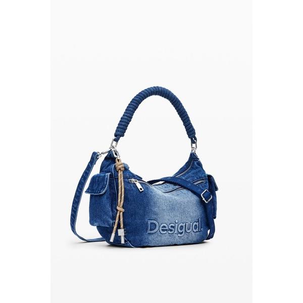 『タイムセール実施中』ZOZO問い合わせ番号:89994989ショップ:Desigual，デシグアルブランド:Desigual，デシグアル商品名:ブレイデッドハンドルデニムショルダーバッグカテゴリ:バッグ>ショルダーバッグブランド品番...