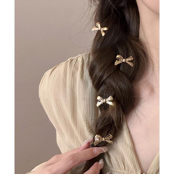 『セール実施中』ZOZO問い合わせ番号:89996121ショップ:BAG IN THE DAY，バッグインザデイブランド:B.I.D.，ビーアイディー商品名:《リボンヘアミニクリップピン/ヘアピン ペア(RZ)カテゴリ:ヘアアクセサリー&g...