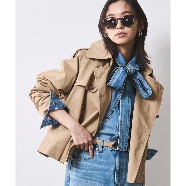 ZOZO問い合わせ番号:89996220ショップ:SMILE LAND，スマイルランドブランド:CHIC STYLE，シックスタイル，SMILE LAND，スマイルランド商品名:綿100％ショートトレンチコート ＜大きいサイズ有＞シックスタ...