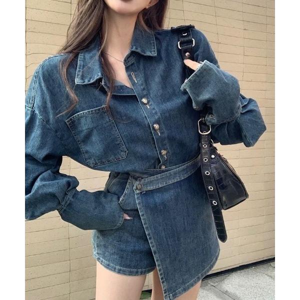 『タイムセール実施中』ZOZO問い合わせ番号:89996994ショップ:DIAVEL，ディアベルブランド:ViViDAY，ビビデー，DIAVEL，ディアベル商品名:【セットアップ】デニムシャツ＋デニムスカパン　上下２点セットカテゴリ:ジャケ...