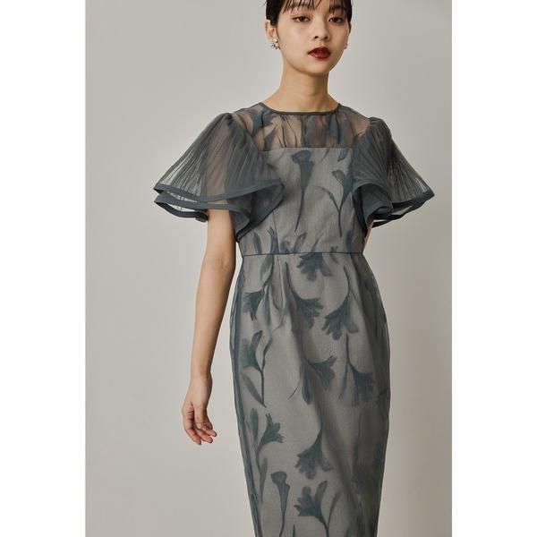 ZOZO問い合わせ番号:90090599ショップ:bflat，ビーフラットブランド:niana，ニアナ，LE'RURE，リルアー商品名:サーキュラースリーブフラワードレス 花柄 結婚式 成人式 同窓会 二次会 パーティードレス オケージョン...