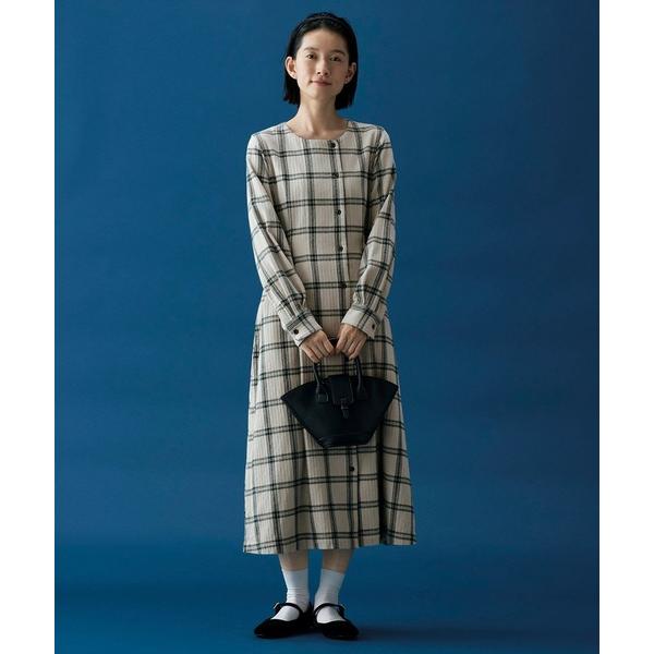 『セール実施中』ZOZO問い合わせ番号:90093541ショップ:FELISSIMO，フェリシモブランド:Sunny clouds，サニークラウズ商品名:サニークラウズ　チェックのワンピコート〈レディース〉カテゴリ:ワンピース/ドレス&gt...
