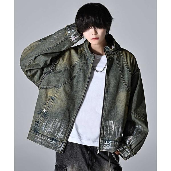 ZOZO問い合わせ番号:90127272ショップ:ADRER，アドラーブランド:ADRER，アドラー商品名:3way zip sleeve blast denim blouson / 3ウェイジップスリーブブラストデニムブルゾンカテゴリ:ジ...