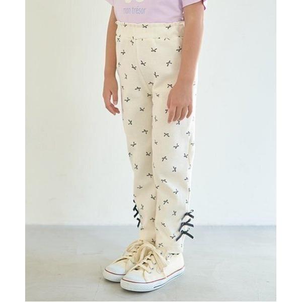 ZOZO問い合わせ番号:90158082ショップ:petit main，プティマインブランド:Lycee mine，リセマイン，petit main，プティマイン商品名:【ともパン】リボンリボンストレートパンツカテゴリ:パンツ>その他...