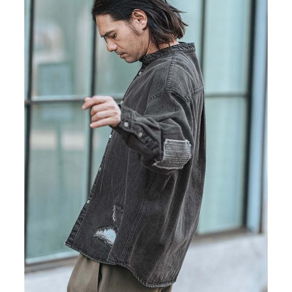 ZOZO問い合わせ番号:90159115ショップ:CAMBIO，カンビオブランド:CAMBIO，カンビオ商品名:ms5922-Hickory Patchwork Denim Shirts デニムシャツカテゴリ:トップス>シャツ/ブラウ...