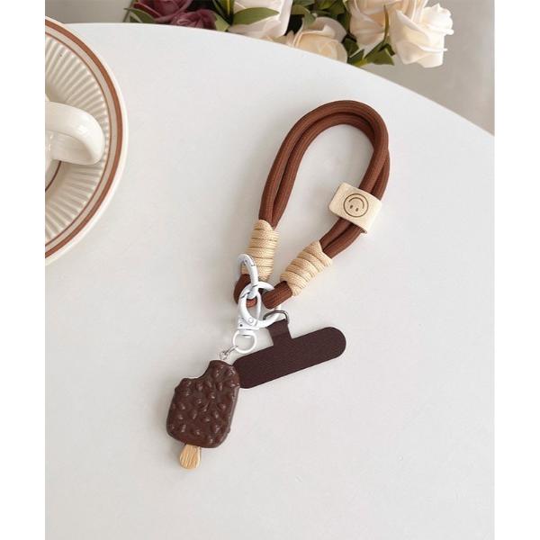 ZOZO問い合わせ番号:90159501ショップ:TONE，トーンブランド:TONE SELECT GOODS，トーンセレクトグッズ商品名:【urge select】アイス にこちゃん ポップ スマホストラップカテゴリ:PC・スマホグッズ/...