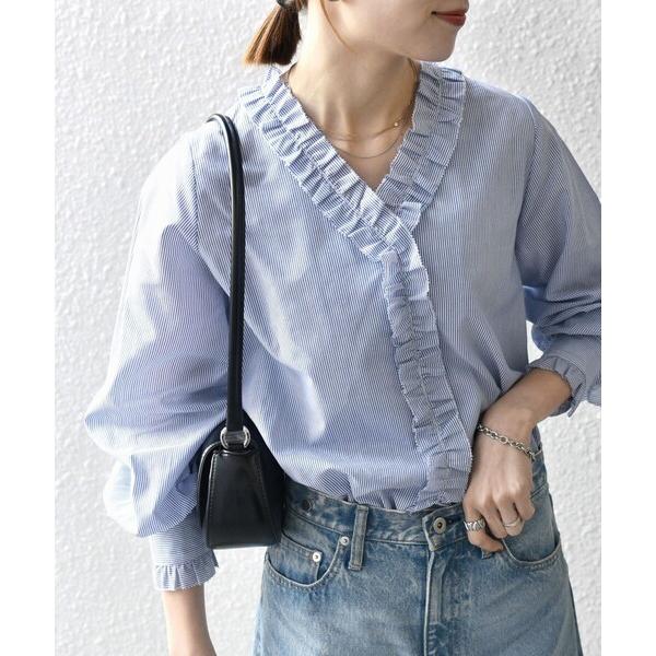 ZOZO問い合わせ番号:90159668ショップ:SHIPS for women，シップス フォー ウィメンブランド:SHIPS any，シップス エニィ，SHIPS，シップス商品名:SHIPS any:〈手洗い可能〉ストライプ フリル V...