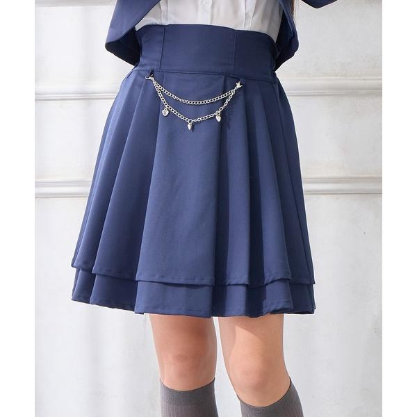 『タイムセール実施中』ZOZO問い合わせ番号:90161231ショップ:cross marche，クロスマルシェブランド:Amourire girl，アムリールガール，cross marche，クロスマルシェ商品名:チェーン付き2段フリルフ...