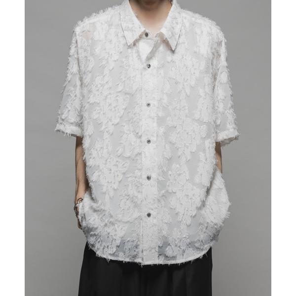 ZOZO問い合わせ番号:90161376ショップ:Auntie Rosa，アンティローザブランド:Casper John，キャスパージョン商品名:Various loose shirts -fringe sheer- /バリアスルーズシャツ...