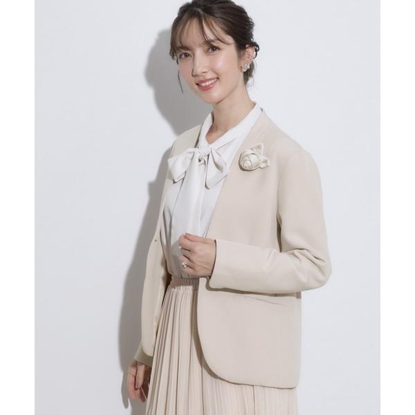 『セール実施中』ZOZO問い合わせ番号:90193891ショップ:Couture brooch，クチュールブローチブランド:couture brooch，クチュールブローチ商品名:【セレモニーシーン/お仕事にも】ダブルクロスカラーレスジャケ...