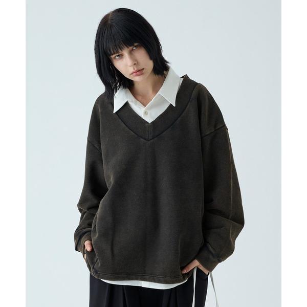 ZOZO問い合わせ番号:90195362ショップ:EMMA CLOTHES，エマ クローズブランド:VELNUS，ベルナス商品名:【VELNUS】Vintage Make Heavyweight V-Neck Sweat/ヴィンテージメイク...