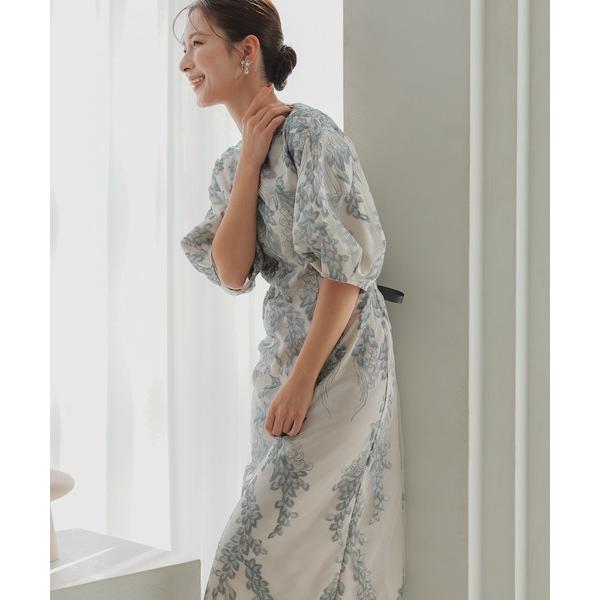 『セール実施中』ZOZO問い合わせ番号:90226884ショップ:haremode，ハレモードブランド:haremode，ハレモード商品名:リーフ刺繍デザインコクーンドレスカテゴリ:ワンピース/ドレス>ドレスブランド品番:324244...