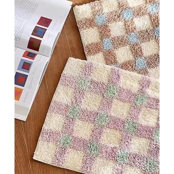 『タイムセール実施中』ZOZO問い合わせ番号:90288552ショップ:RiNc，リンクブランド:ammy.，エイミードット商品名:【 ammy. / エイミードット 】 チェック柄 スクエア ラグ/マットカテゴリ:インテリア>ラグ/...