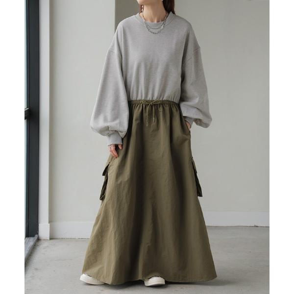 ZOZO問い合わせ番号:90321925ショップ:HUG.U，ハグユーブランド:HUG.U，ハグユー商品名:異素材ドッキングワンピースカテゴリ:ワンピース/ドレス>ワンピースブランド品番:d795素材:上部分: ポリエステル56%， ...