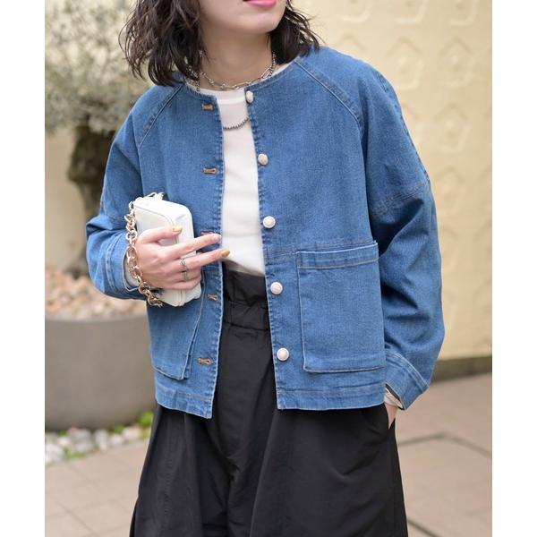 『タイムセール実施中』ZOZO問い合わせ番号:90322170ショップ:Bonjour Sagan，ボンジュールサガンブランド:＆HALF，アンドハーフ，Bonjour Sagan，ボンジュールサガン商品名:ライトオンスノーカラーデニムジャ...