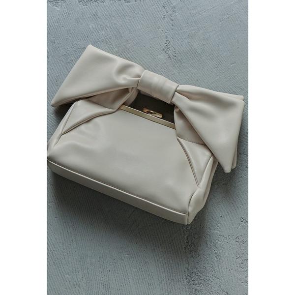 『タイムセール実施中』ZOZO問い合わせ番号:90322777ショップ:bflat，ビーフラットブランド:niana，ニアナ商品名:2wayダブルリボンハンドバッグ クラッチバッグ ショルダーバッグ 大きめ 肩掛け 結婚式 お呼ばれ セレモ...